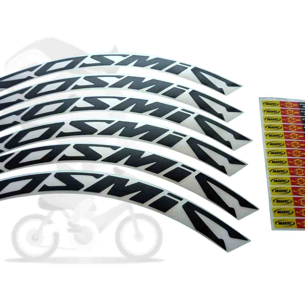 mavic cosmic carbon sl wheel sticker set reflective black | Pursuit ...